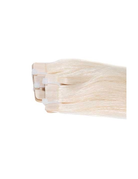 Extension Bande Adhésive Blond Platine - Cheveu Naturel, Remy Hair AAA ...